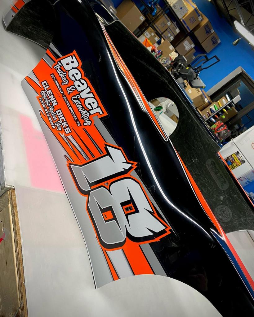 Olean Arrows Logo Sticker | Karting Wraps & Graphics | Carpy's Print Co.